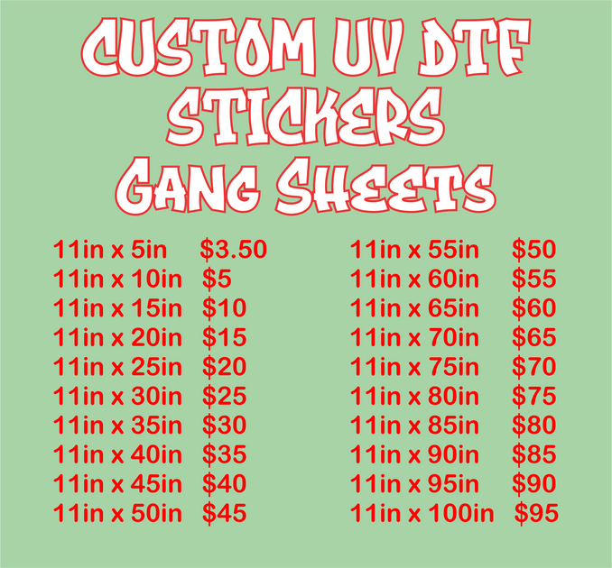 Gang Sheets – Blanks By KCK